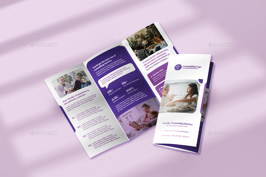 Counselling Service Trifold Brochure Template, Print Templates ...
