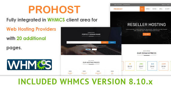 Prohost WHMCS and HTML Template by redcheap | ThemeForest