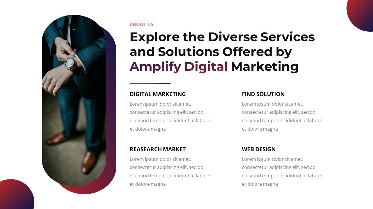 Amplify - Digital Agency PowerPoint Template, Presentation Templates