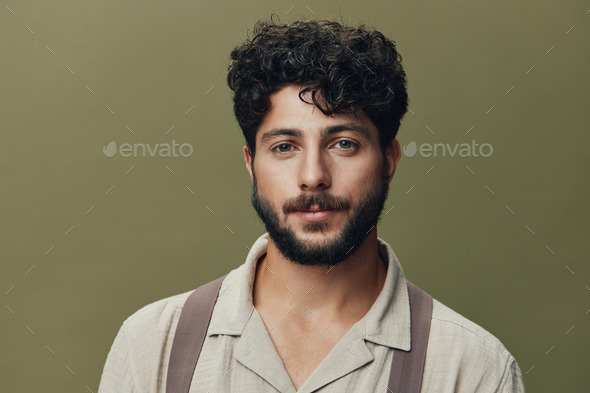 Young portrait guy isolated casual handsome person male model caucasian ...