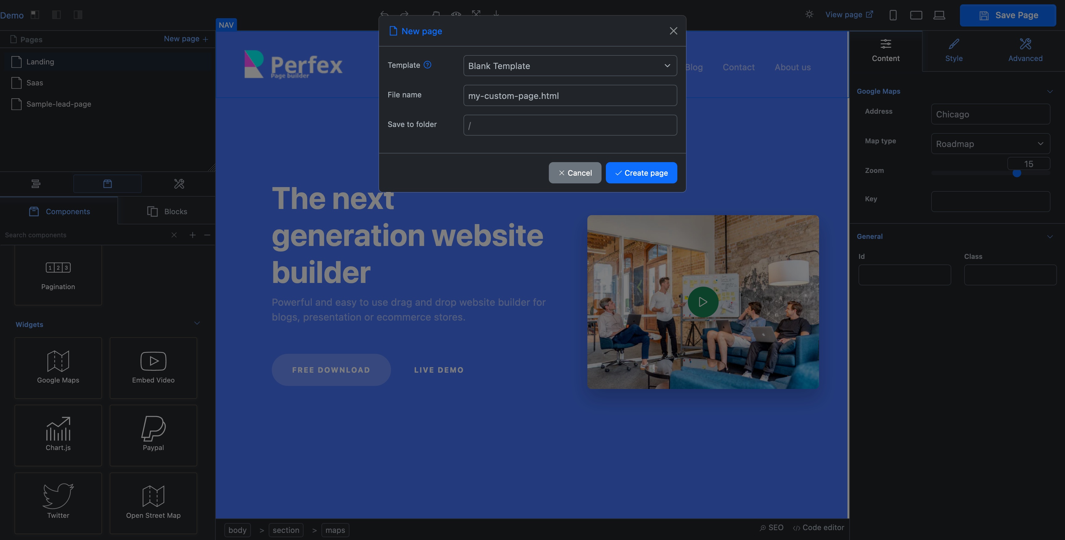 Page Builder Pro for Perfex CRM with Landing Page Control by ulutfa
