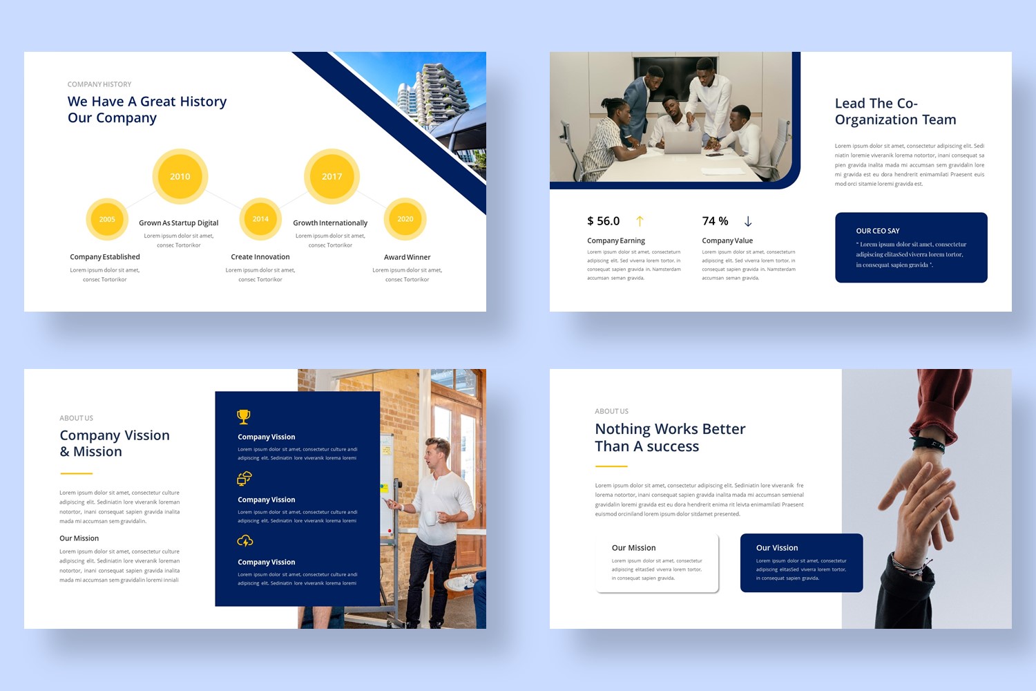 Company Profile - Business Google Slides Template, Presentation Templates