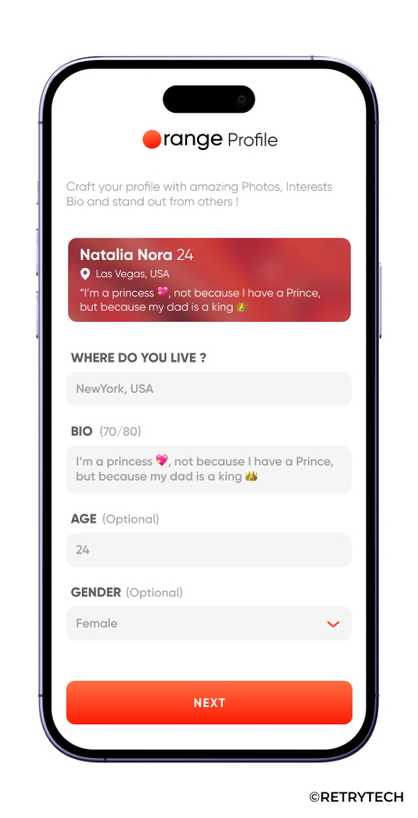 Orange - Dating app with Livestream, Chat, Gifts, Payouts : Flutter ...