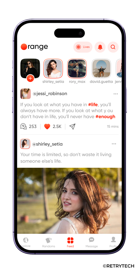 Orange - Dating app with Livestream, Chat, Gifts, Payouts : Flutter ...