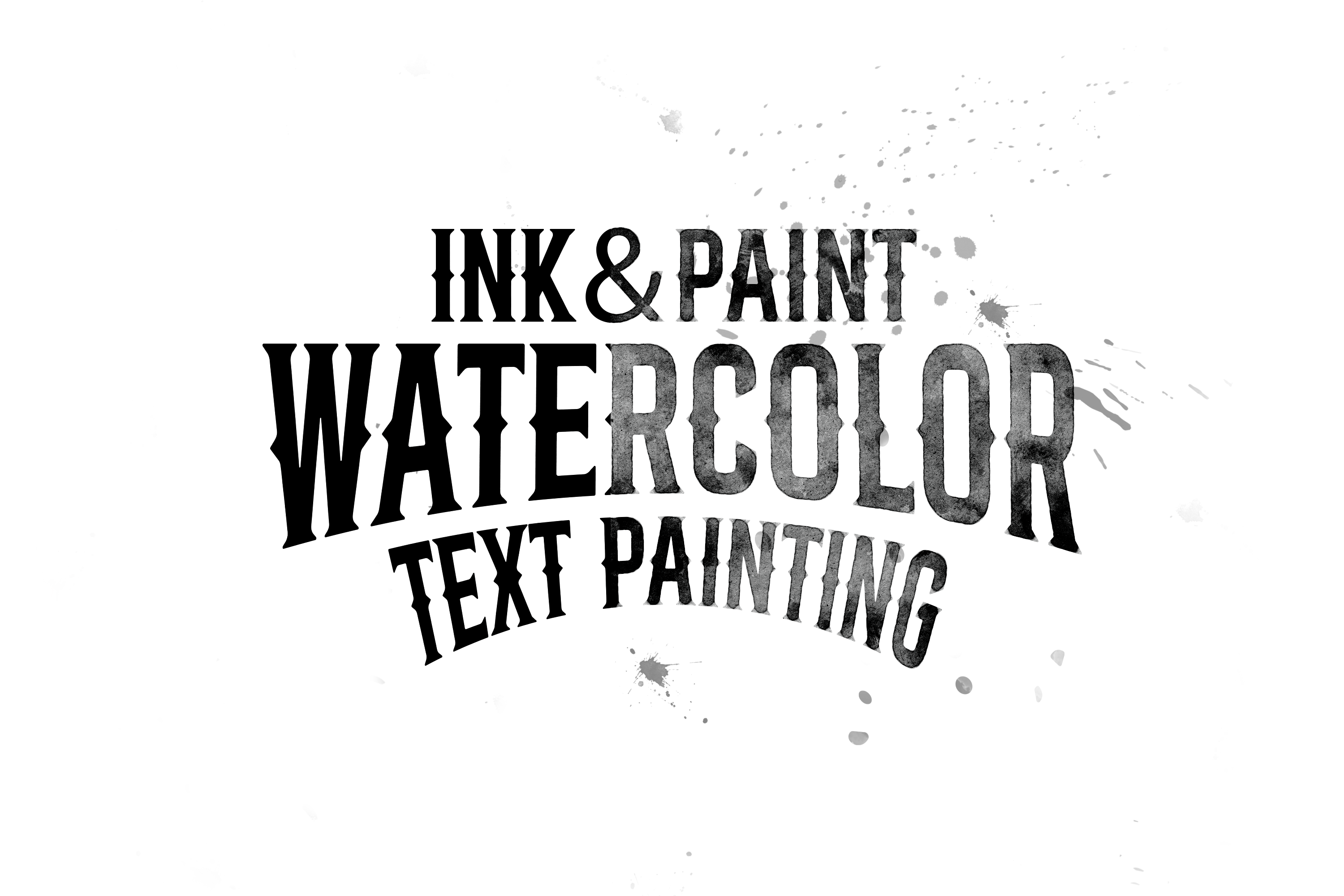 Watercolor & Ink Text & Shape Maker, Add-ons | GraphicRiver