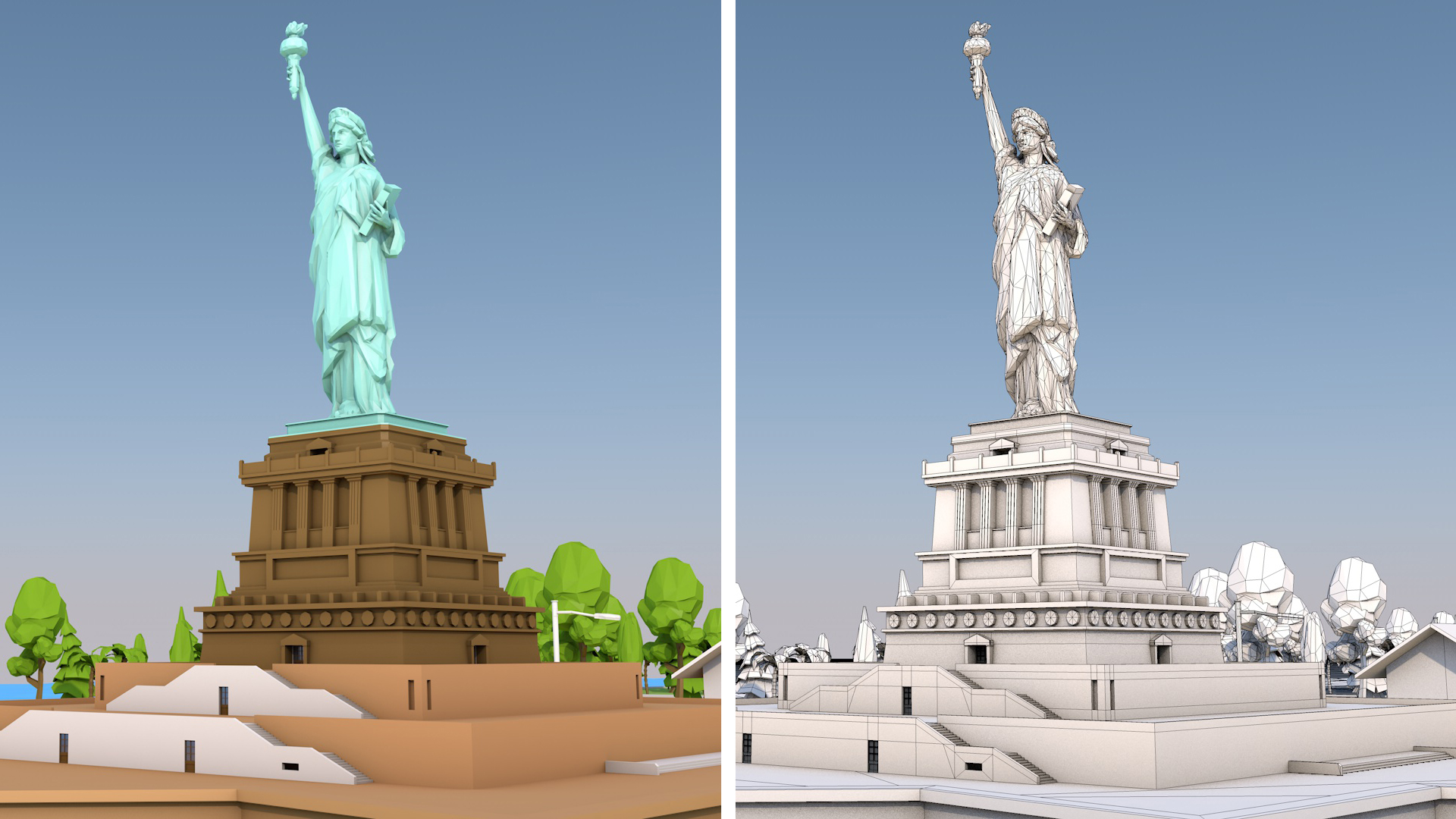 Poly World Landmarks Monument Mega Pack Collection by multimedia4d
