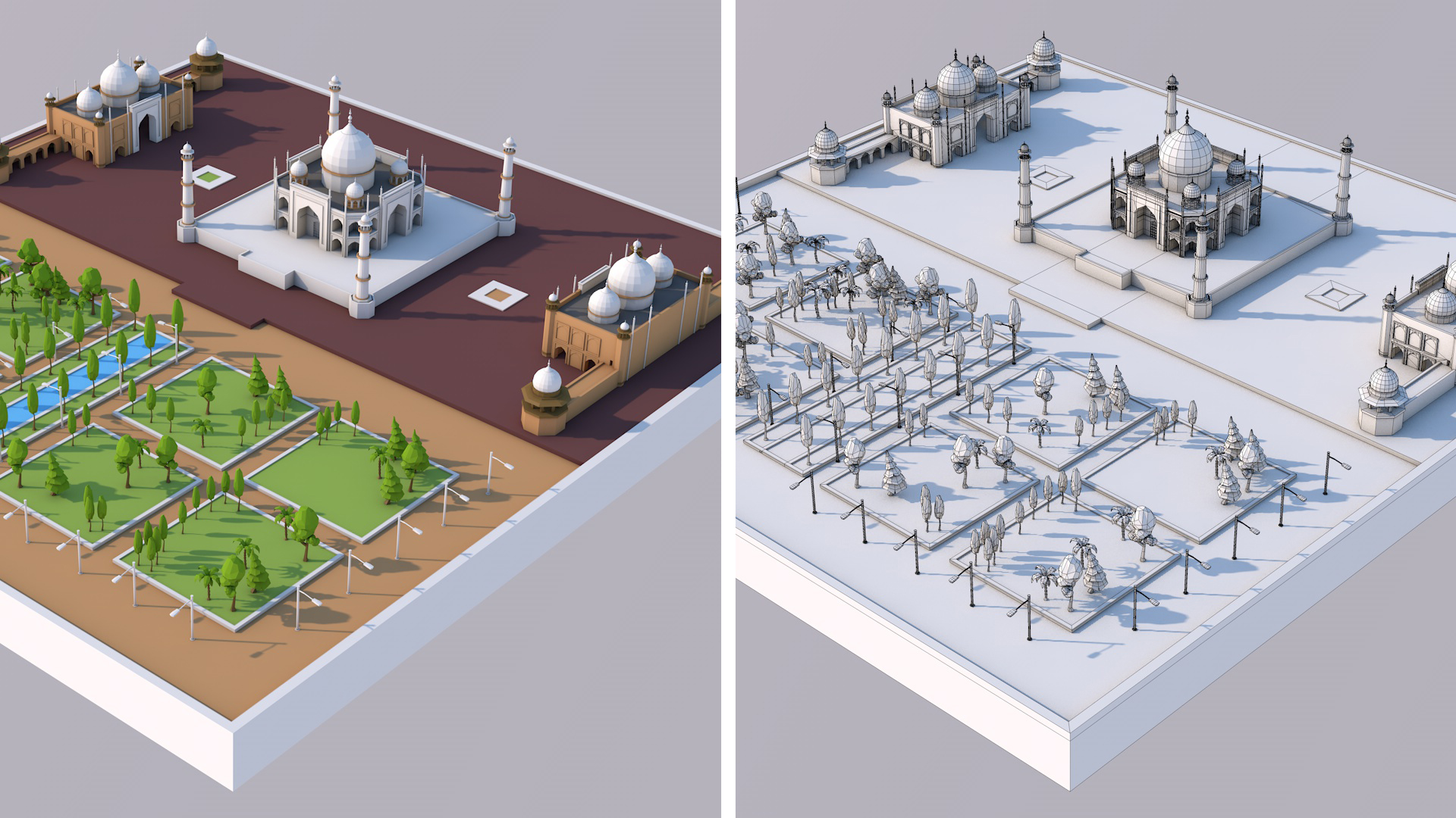 Poly World Landmarks Monument Mega Pack Collection by multimedia4d