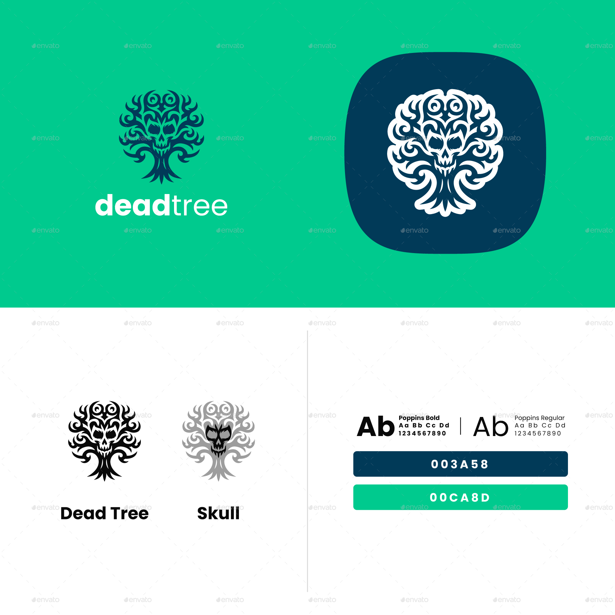 Dead Tree Skull Logo Design, Logo Templates | GraphicRiver