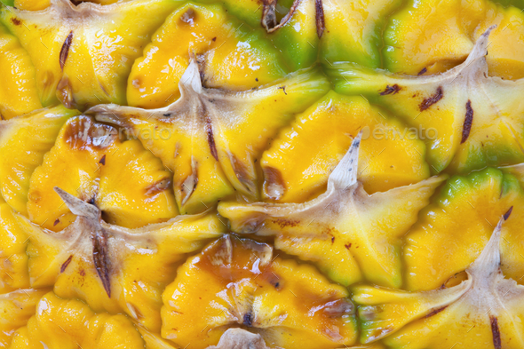 Macro textured background of pineapple Stock Photo by AntonioGravante