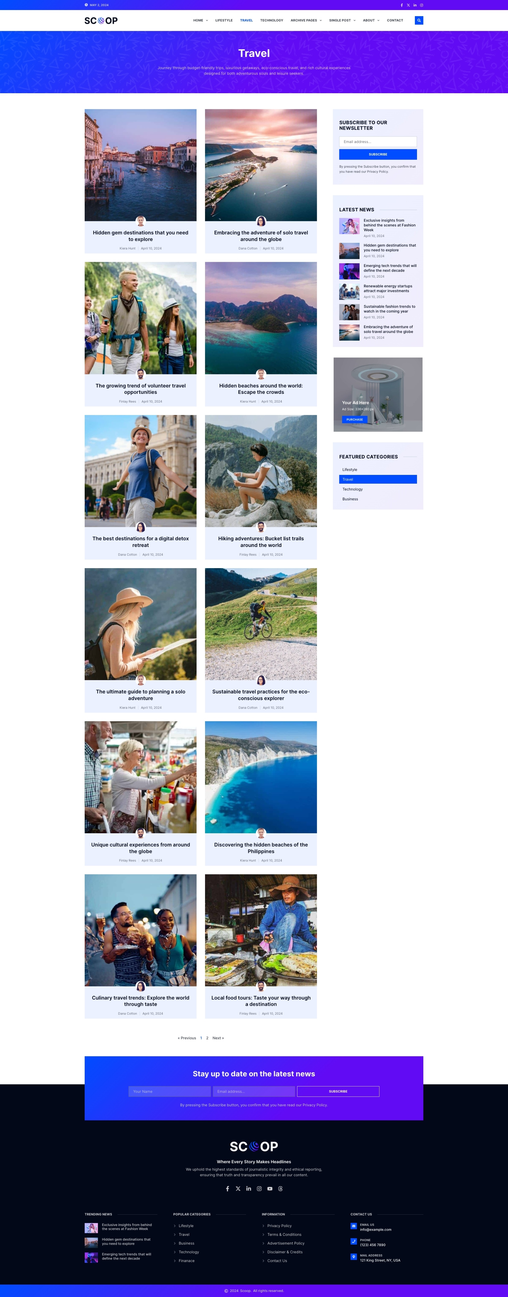 Scoop - News & Magazine Elementor Pro Template Kit by oxaart | ThemeForest