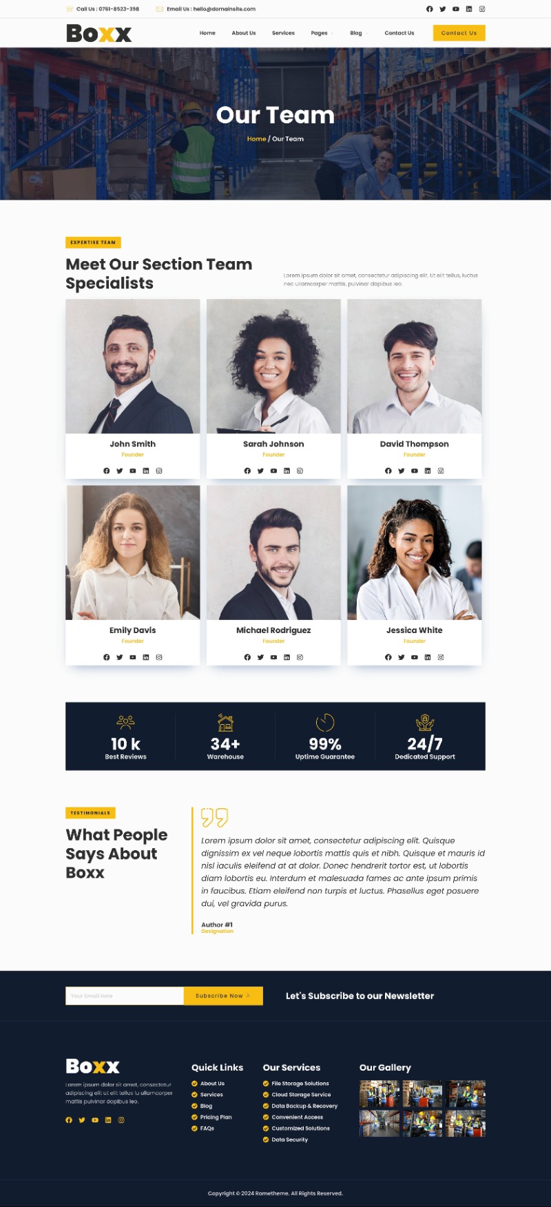 Boxx - Storage Services Company Elementor Template Kit by Rometheme