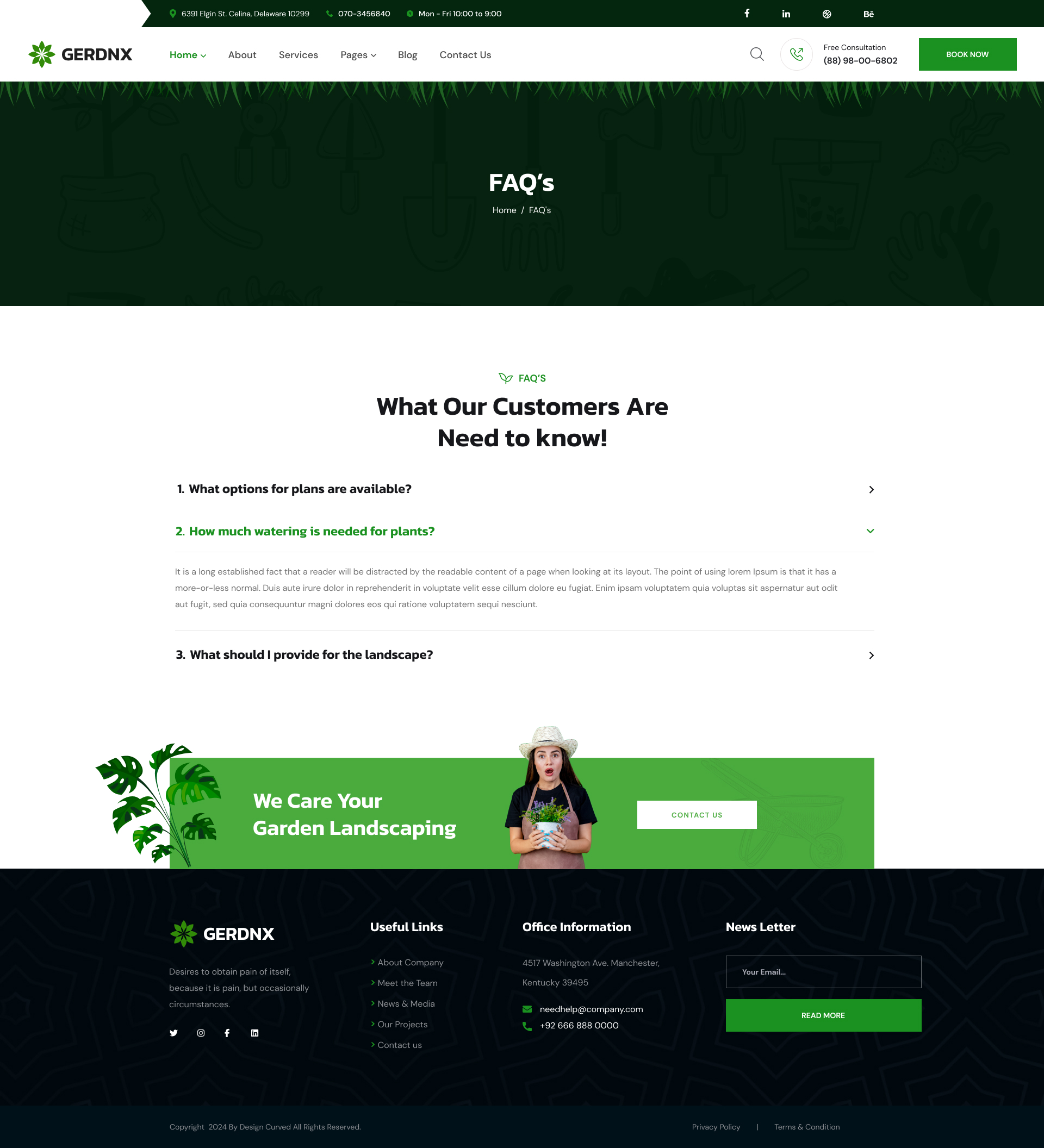 Gerdnx - Landscape & Gardening PSD Template by DesignCurved | ThemeForest