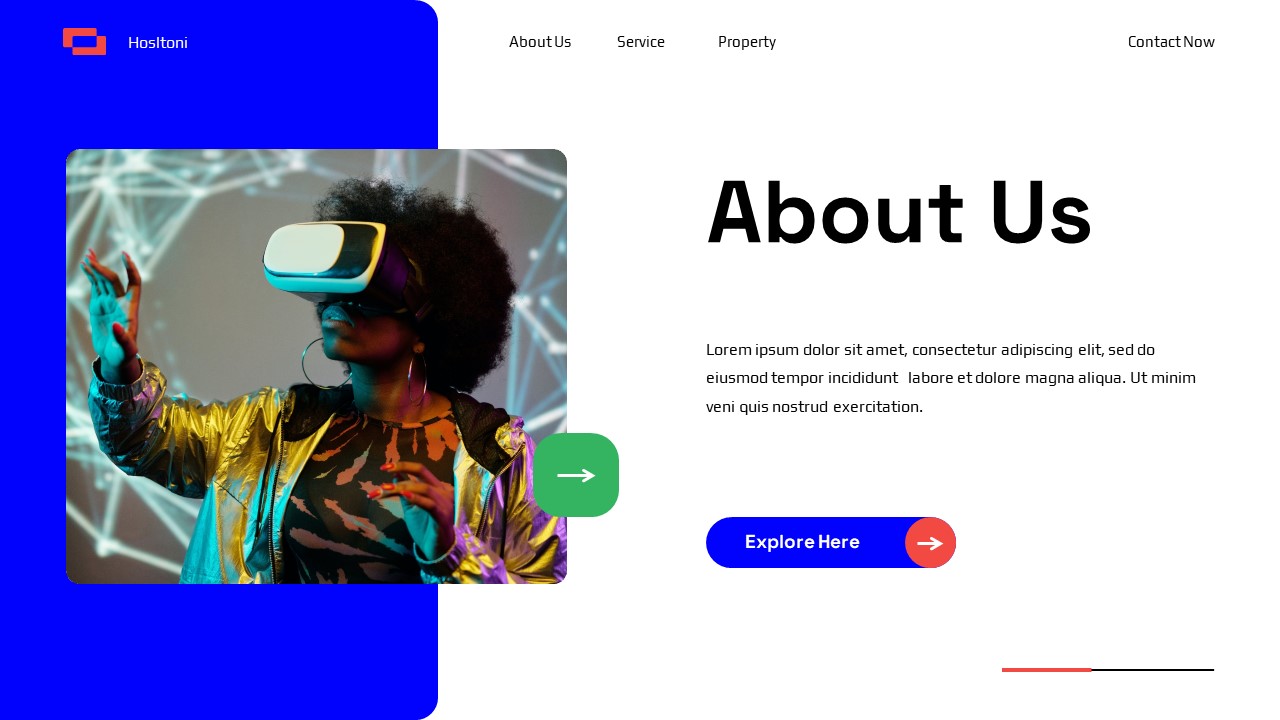 White Blue Red Technology Presentation Template, Presentation Templates