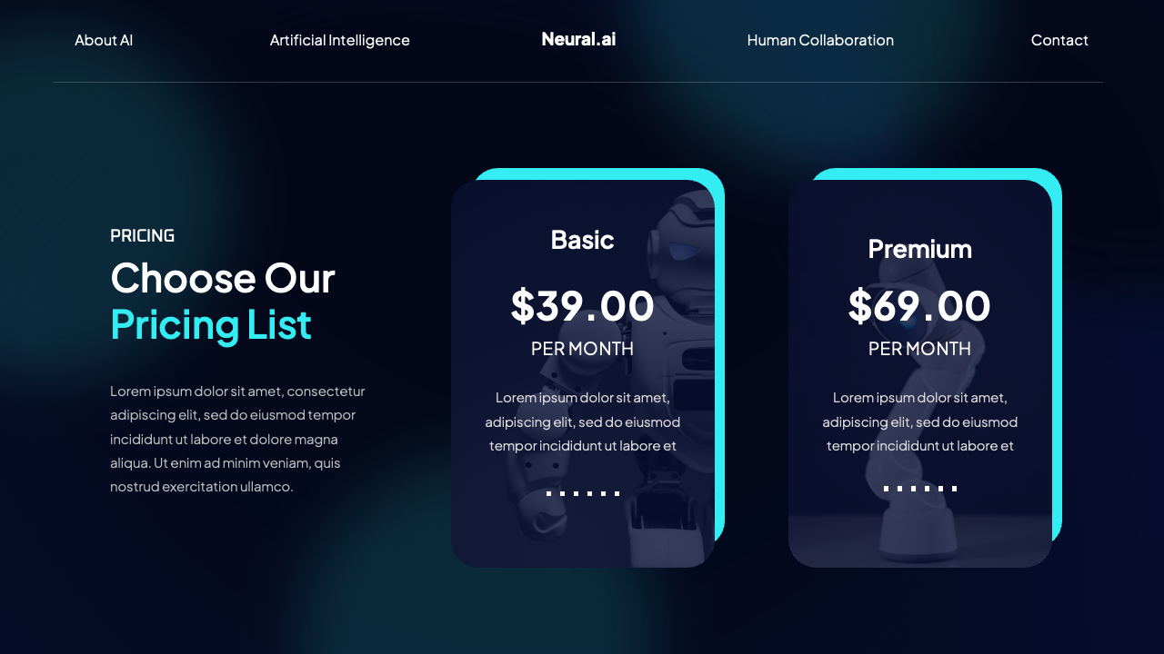 Neural - Artificial Intelligence Keynote Tamplate, Presentation Templates