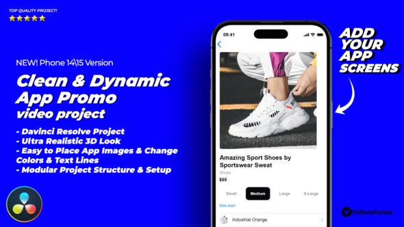 Dynamic & Clean App Promo Video for Phone 14 - DaVinci Resolve, DaVinci ...