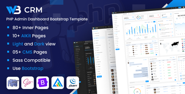 W3CRM - PHP Admin Dashboard Bootstrap Template by DexignZone | ThemeForest