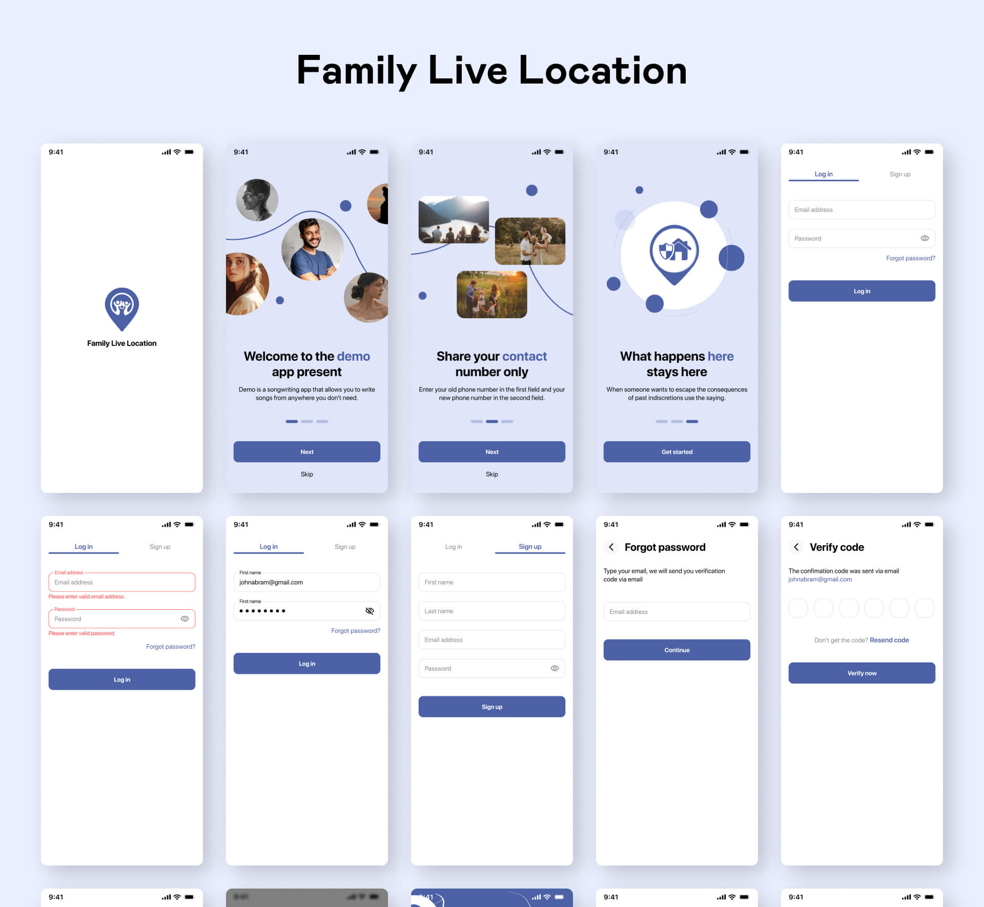 Findme UI template | Family Location Tracker App in Flutter | Navigation Assistant App Template ...