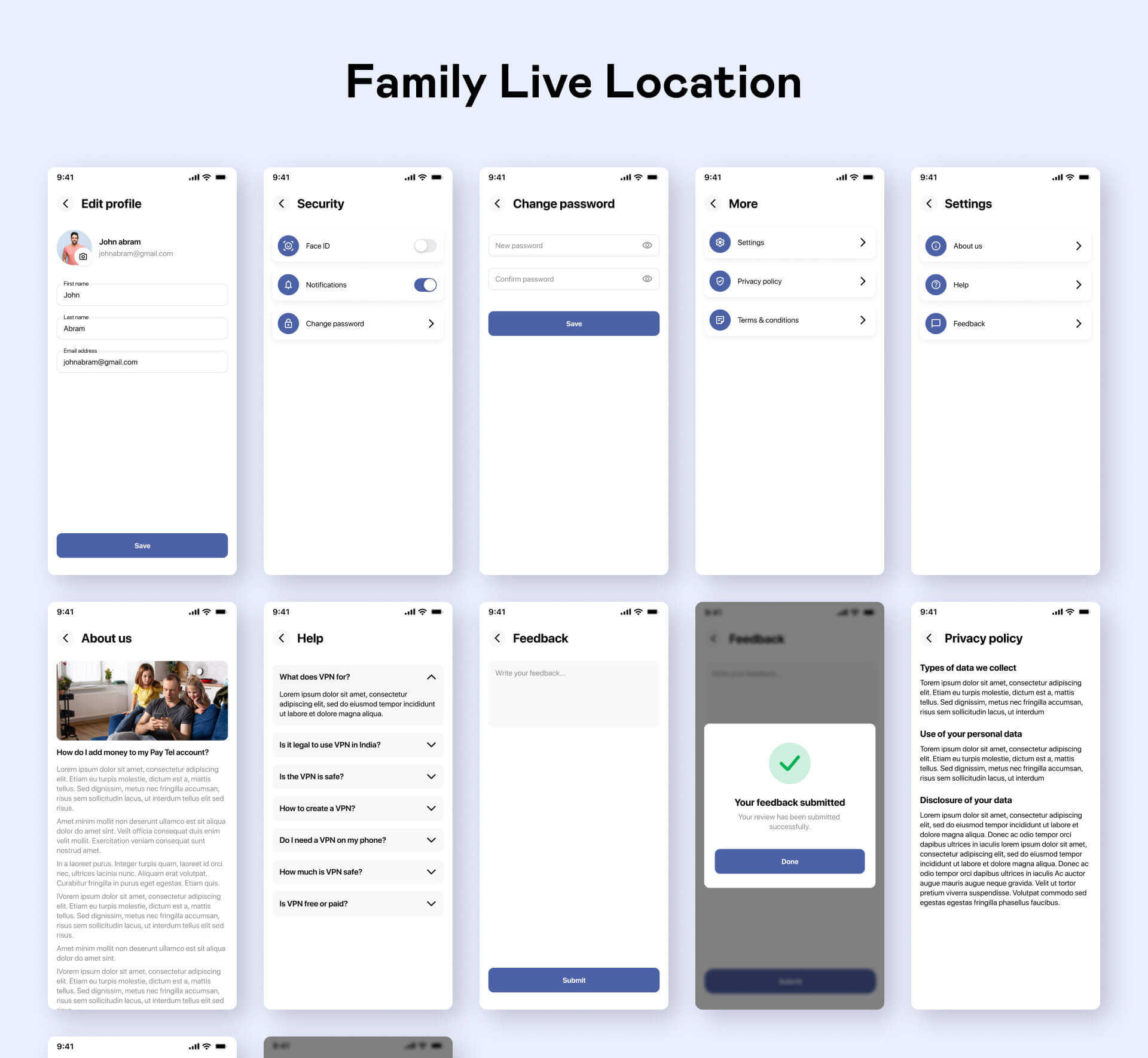 Findme UI template | Family Location Tracker App in Flutter ...
