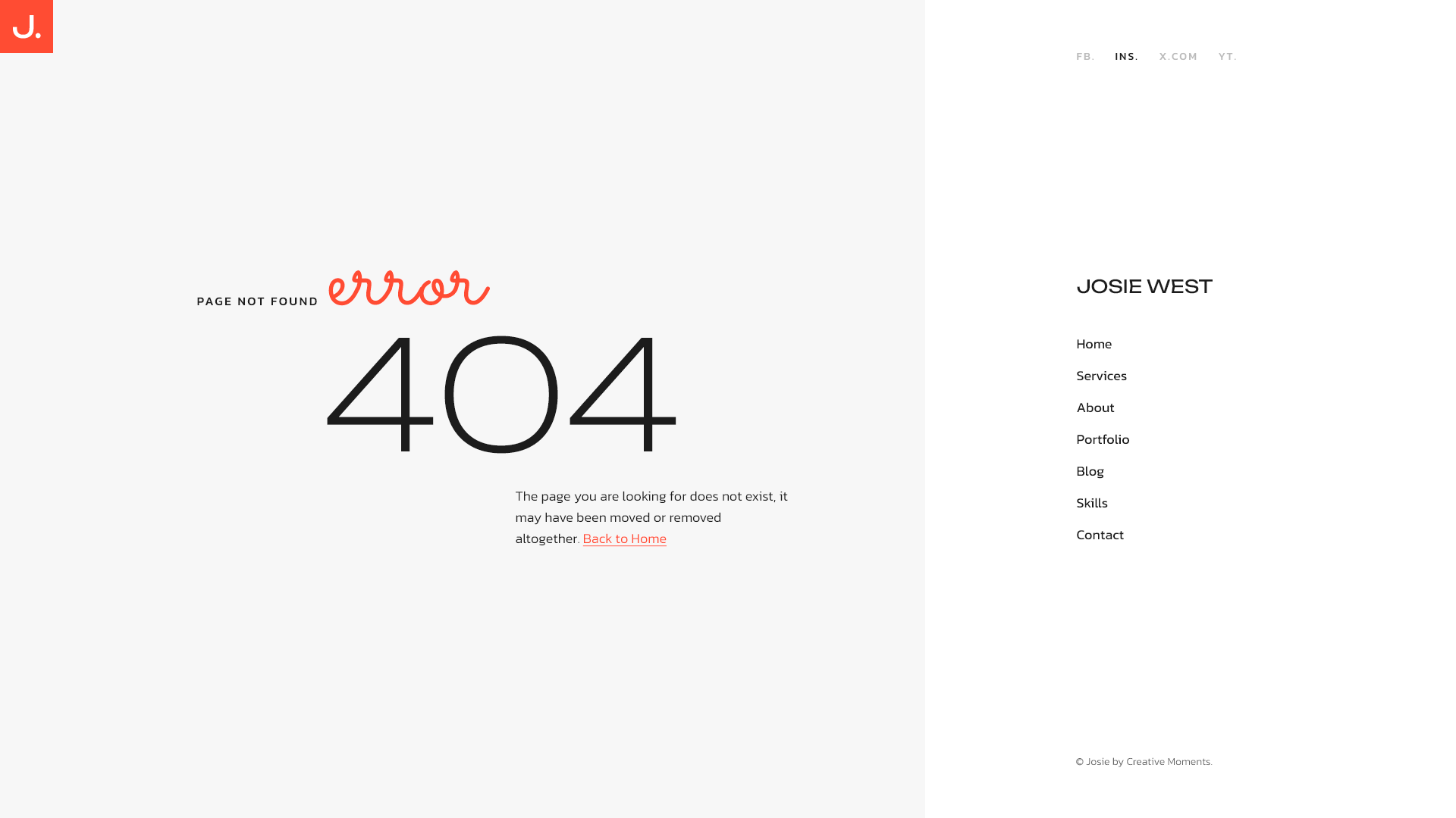 Josie - Personal Portfolio PSD Template by Creative_Moments | ThemeForest