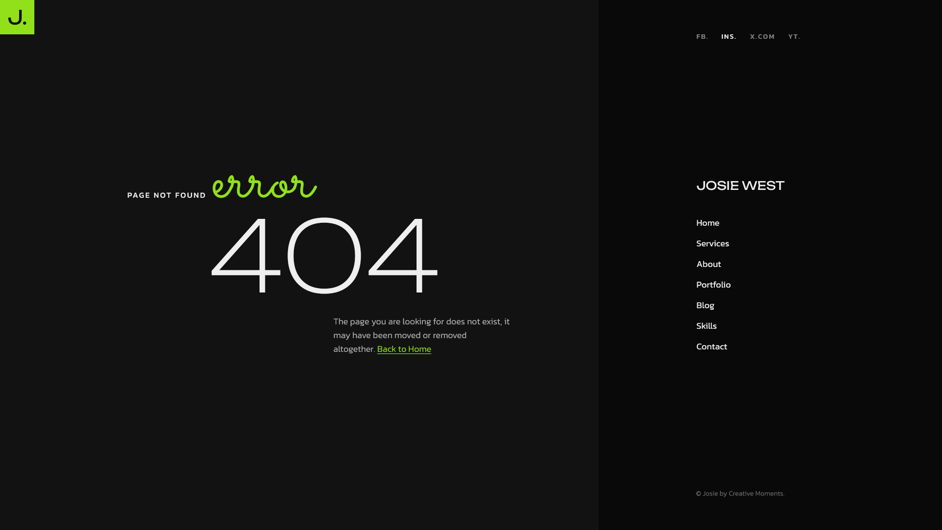 Josie - Personal Portfolio PSD Template by Creative_Moments | ThemeForest