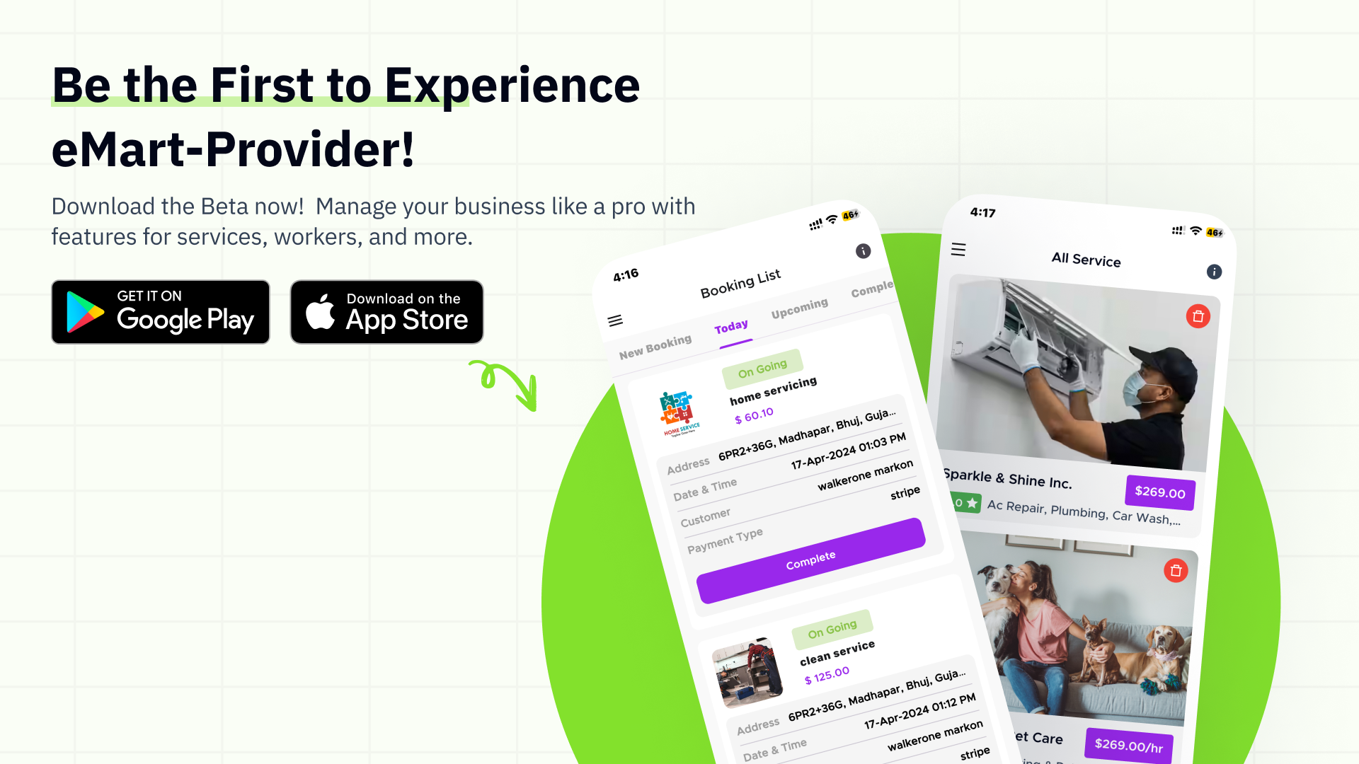 eMart - Service Provider app for On-Demand Service by siddhiinfosoft