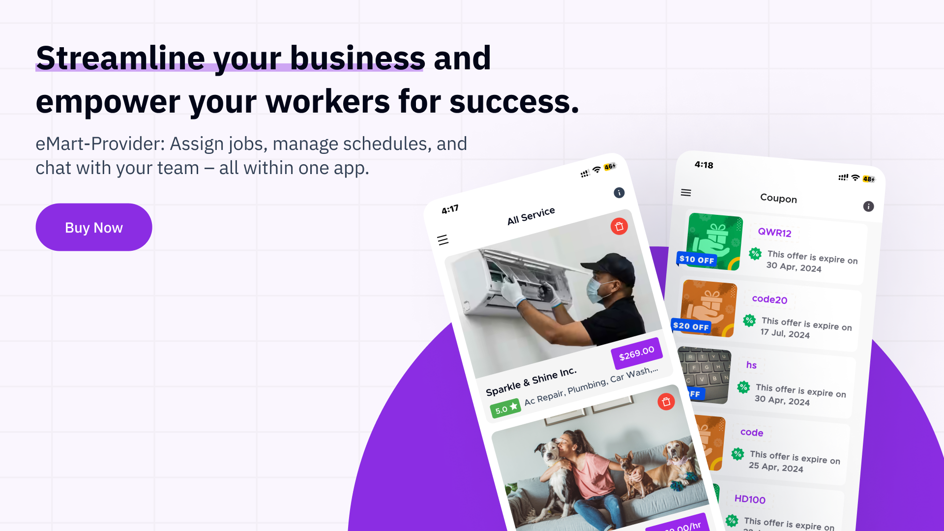 eMart - Service Provider app for On-Demand Service by siddhiinfosoft