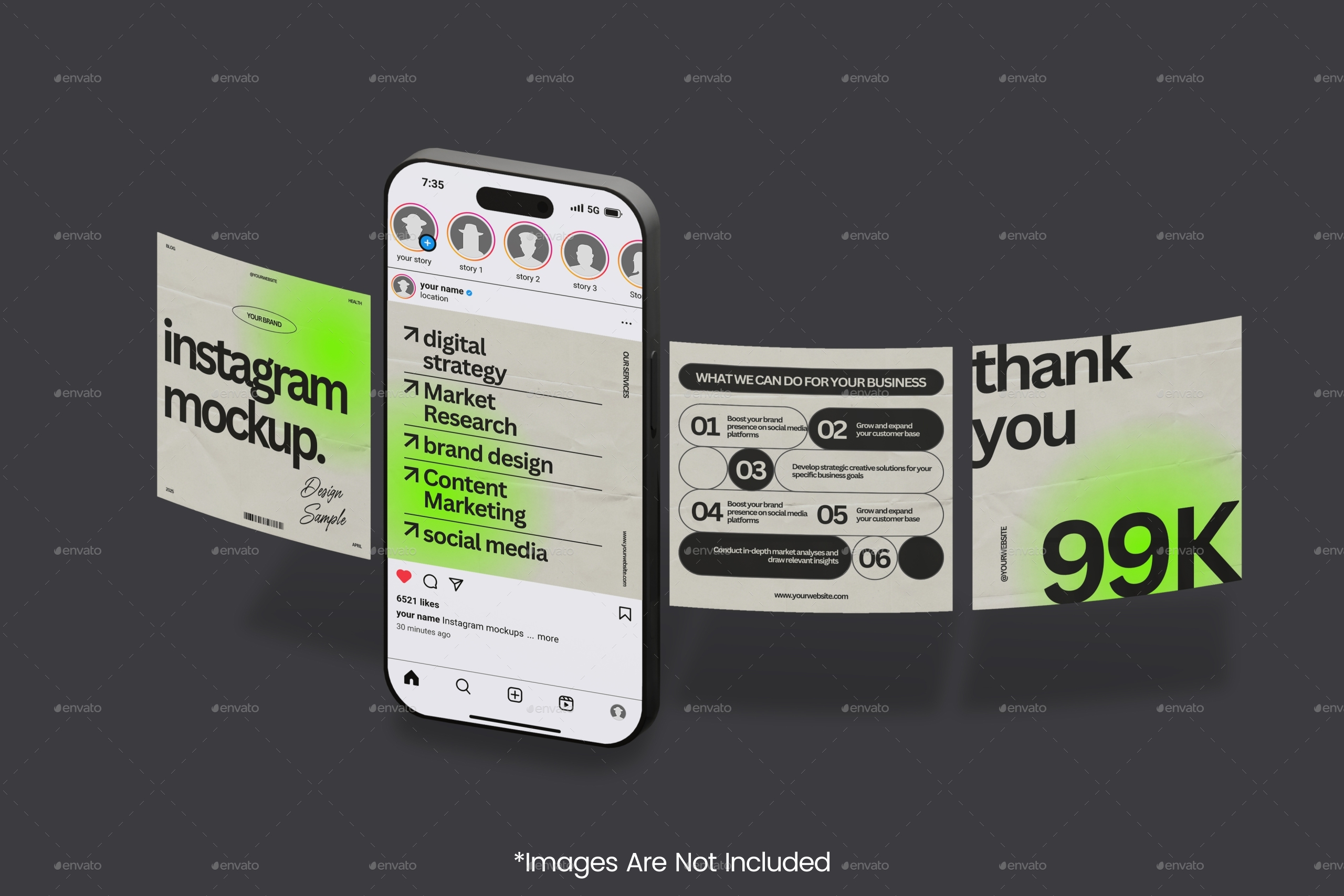 Instagram Carousel Mockup Pack, Graphics | GraphicRiver