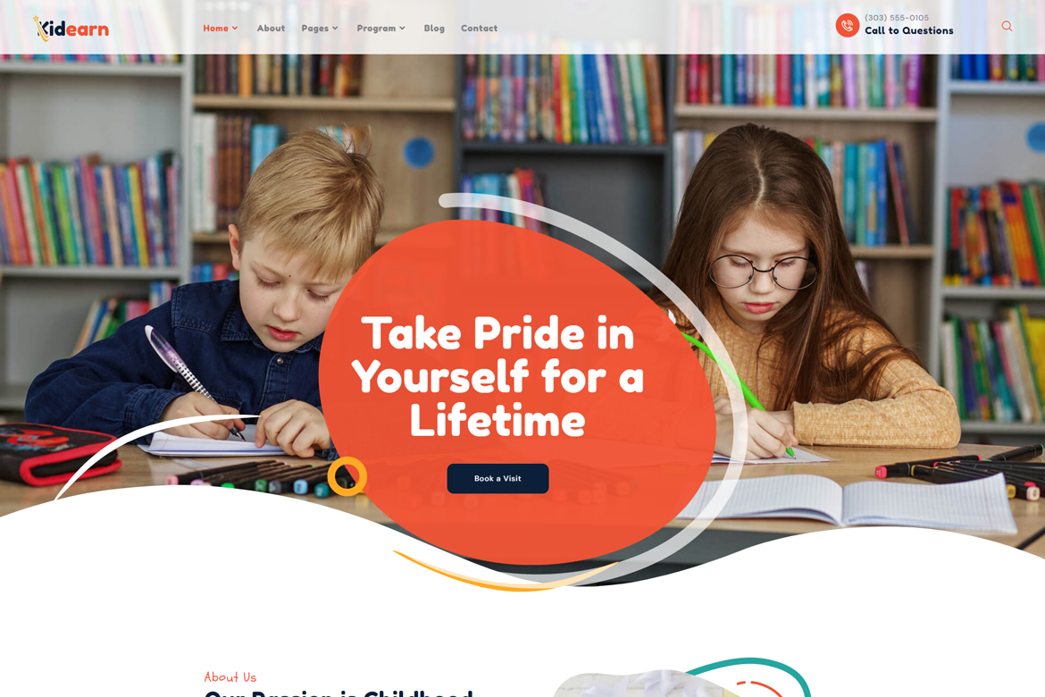 Kidearn - Kindergarten & Baby Care Elementor Template Kit by htwebvn