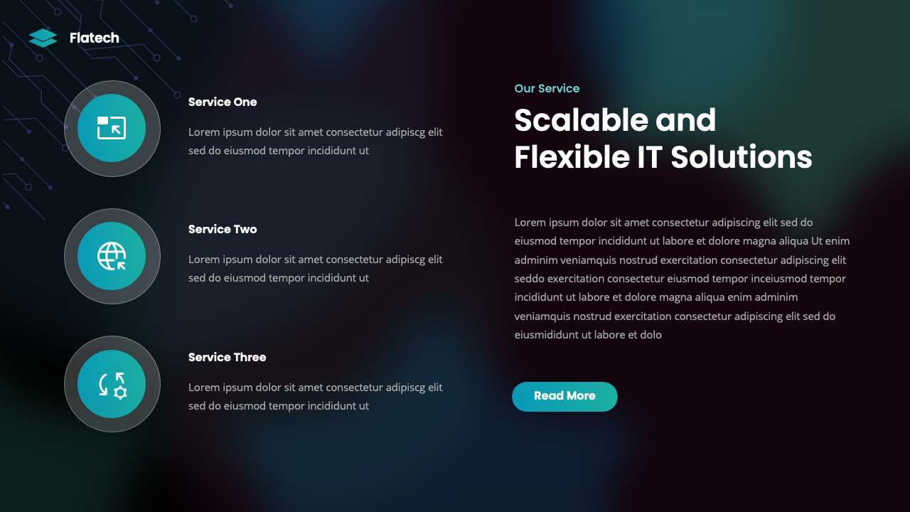 Flatech - IT & Technology PowerPoint Template, Presentation Templates