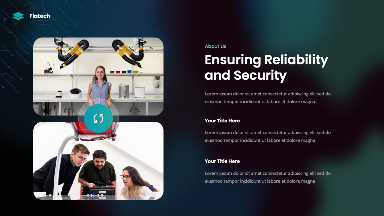 Flatech - IT & Technology PowerPoint Template, Presentation Templates