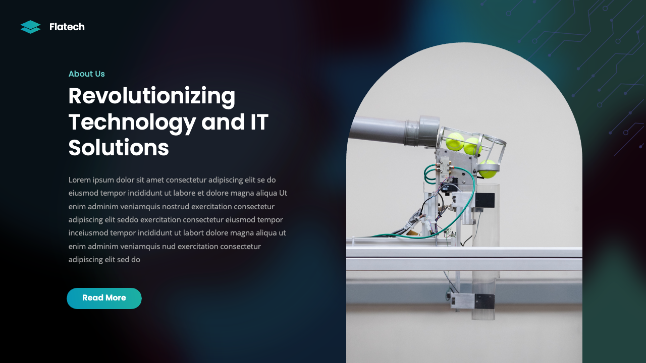 Flatech - IT & Technology PowerPoint Template, Presentation Templates