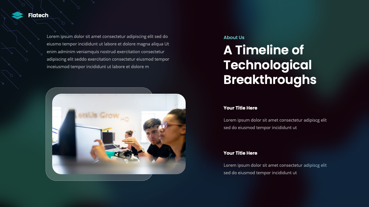 Flatech - IT & Technology PowerPoint Template, Presentation Templates