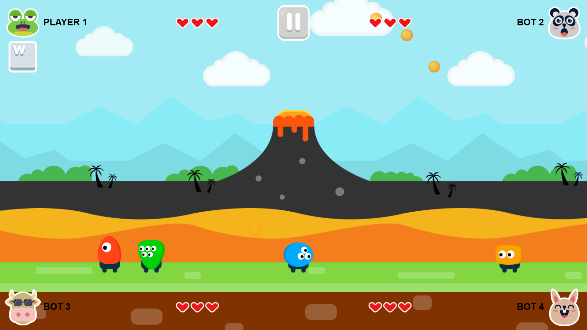 Volcano 1 4 Player Mode Construct 3 C3p By Thisismerson Codecanyon