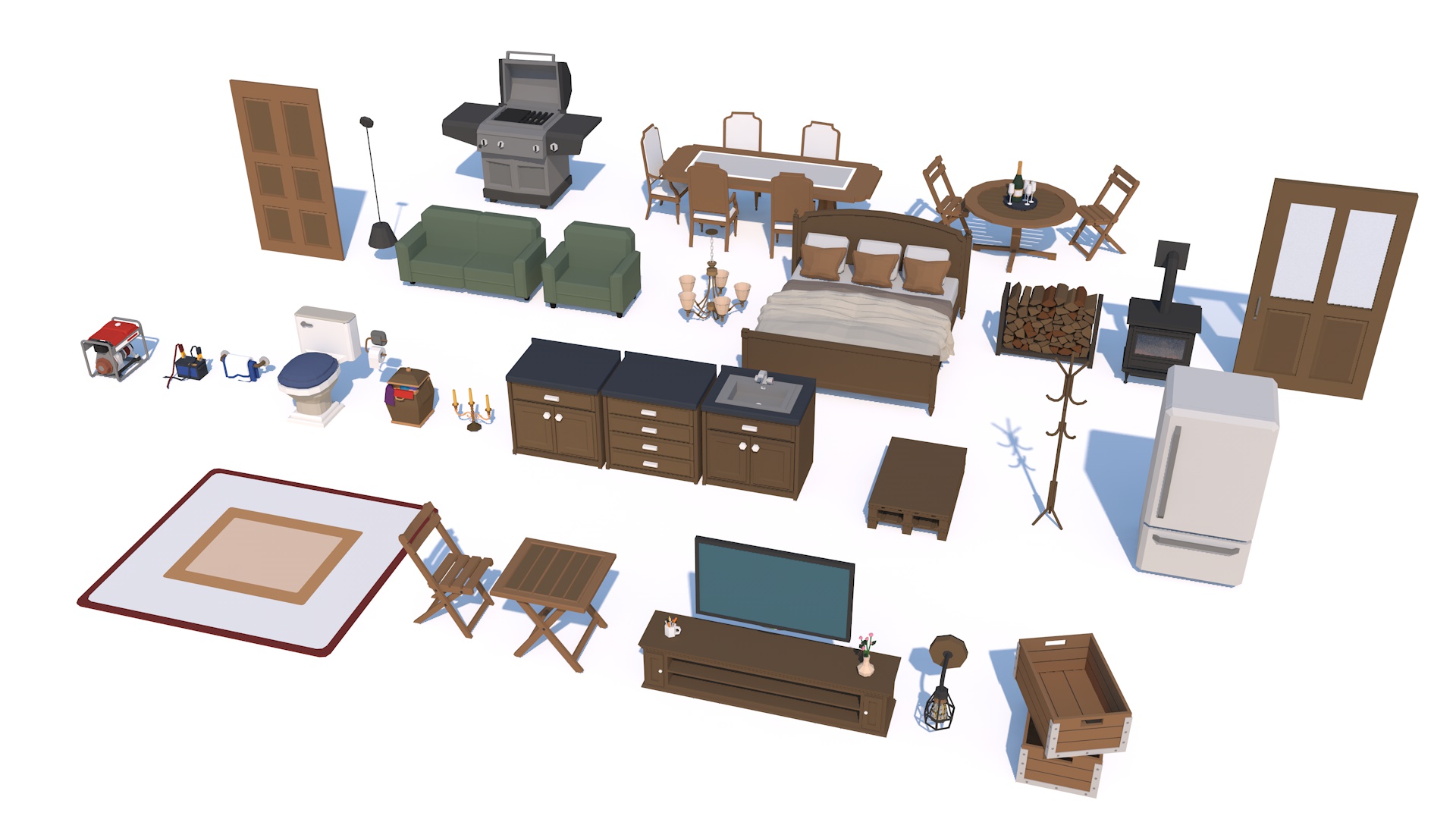 A Frame Log Cabin - Game Ready Low Poly by multimedia4d | 3DOcean