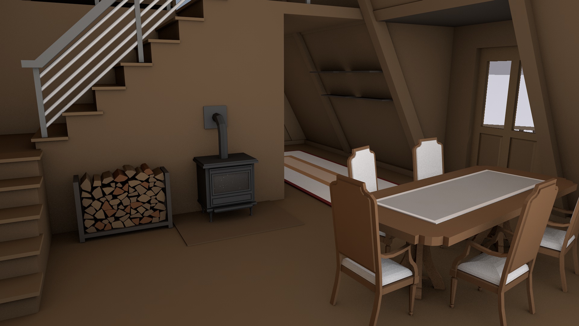 A Frame Log Cabin - Game Ready Low Poly by multimedia4d | 3DOcean