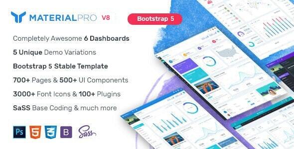 MaterialPro - Material Design Bootstrap 5 Admin Template by wrappixel