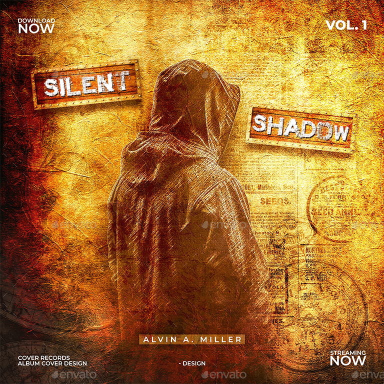 Silent Shadow Album Cover Art Template, Web Elements | GraphicRiver