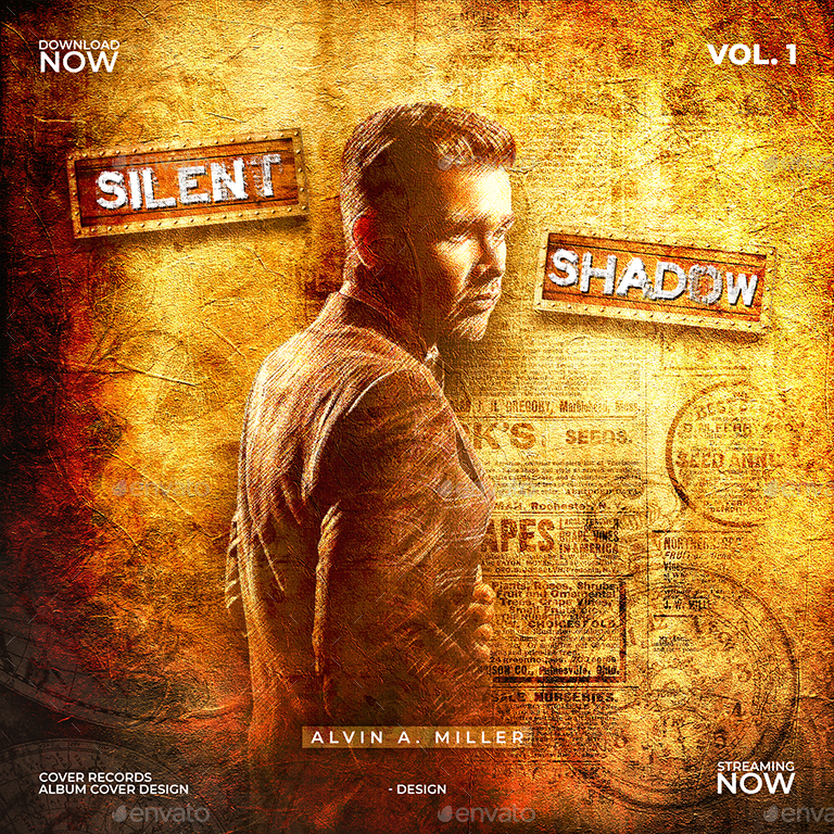 Silent Shadow Album Cover Art Template, Web Elements | GraphicRiver