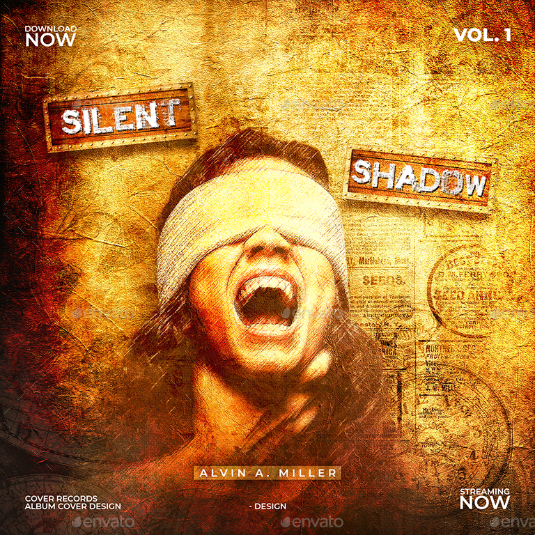 Silent Shadow Album Cover Art Template, Web Elements | GraphicRiver