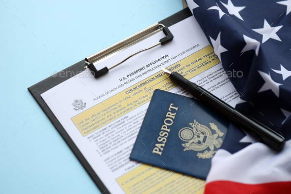 Department Of State Form Ds11 Application For A U S Passport Lies On