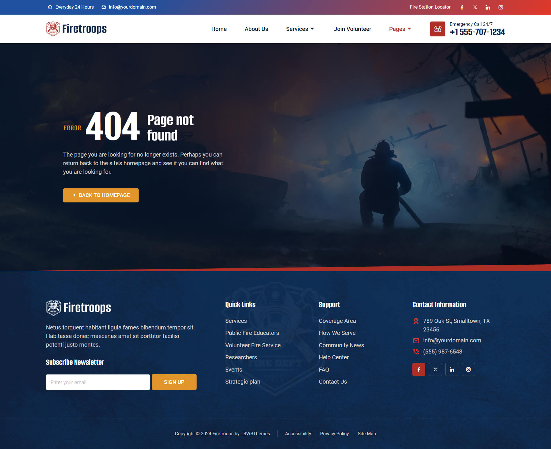 Firetroops - Firefighter & Fire Department Elementor Template Kit by ...