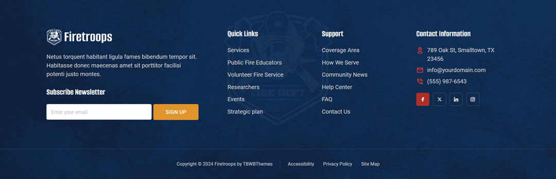 Firetroops - Firefighter & Fire Department Elementor Template Kit by ...