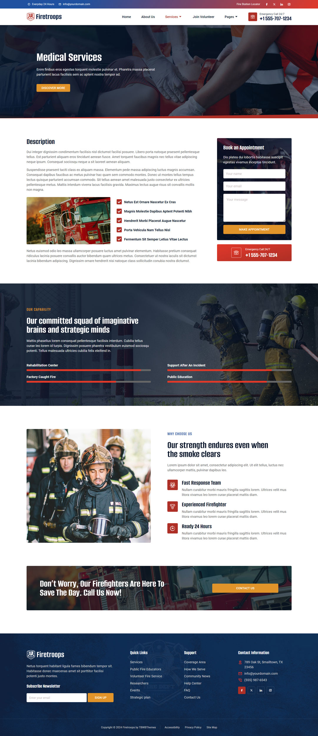 Firetroops - Firefighter & Fire Department Elementor Template Kit by ...