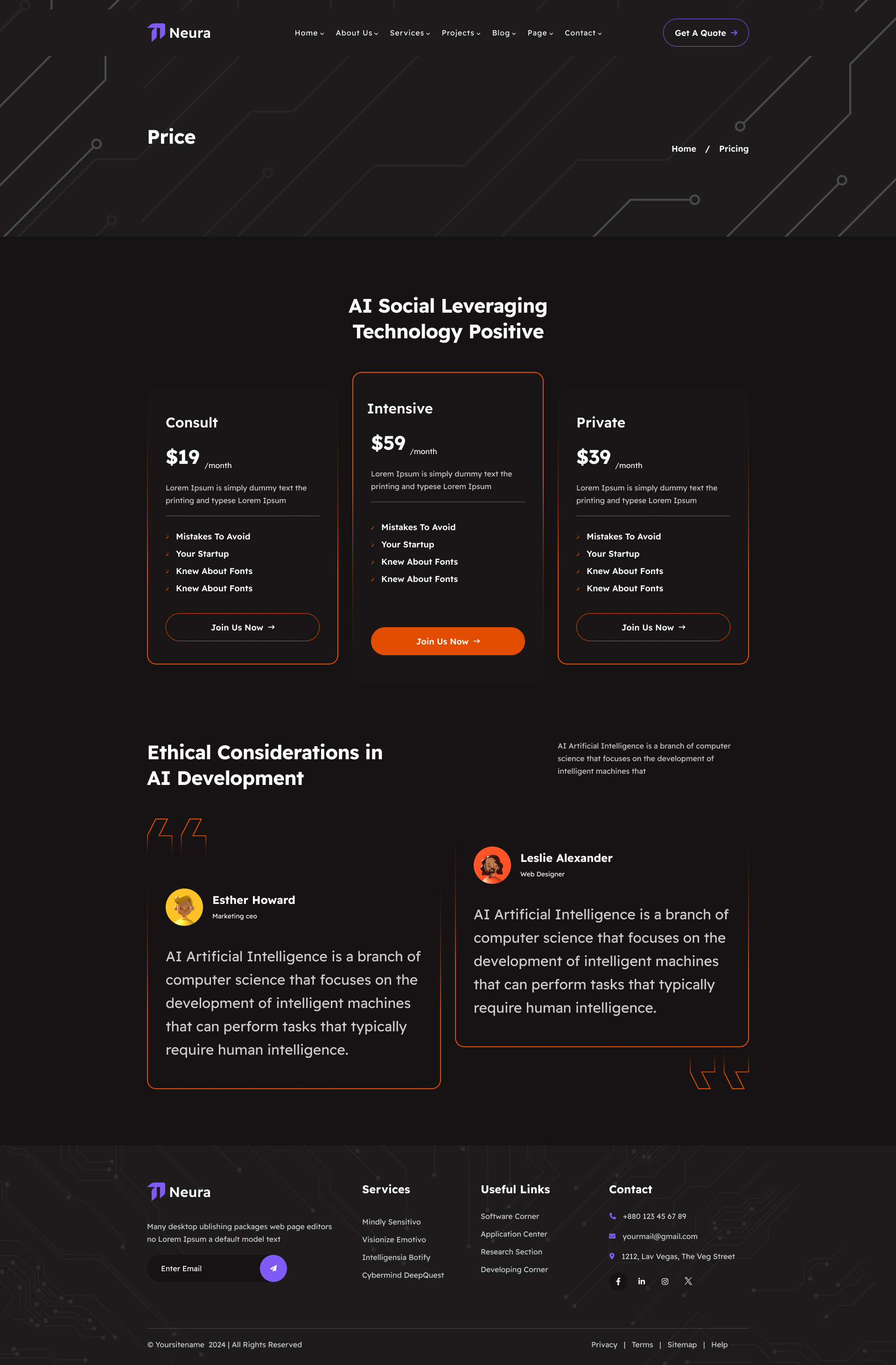 Neura - AI SaaS Website Figma Template by bplugins | ThemeForest