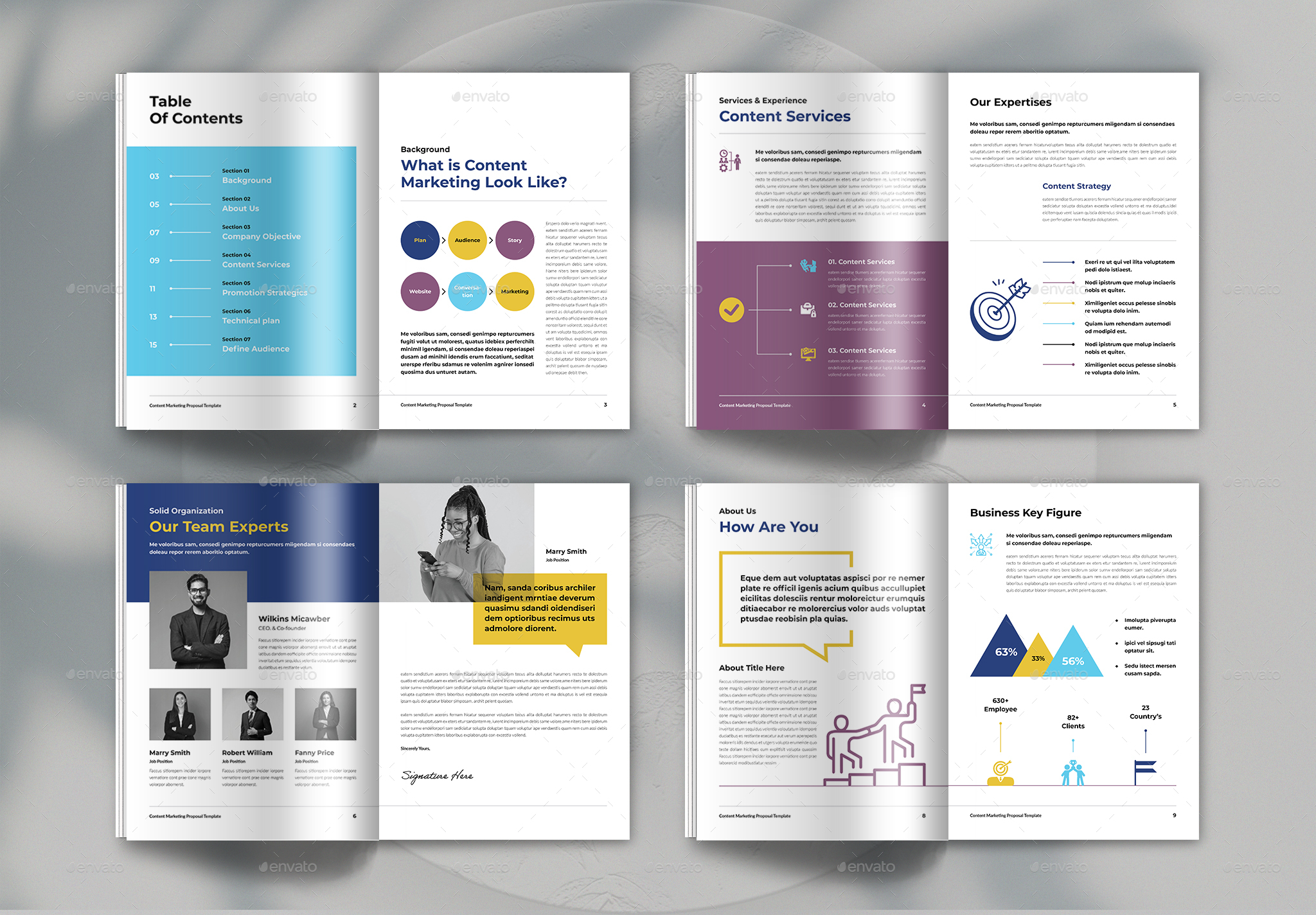 Content Marketing Proposal Template, Print Templates | GraphicRiver