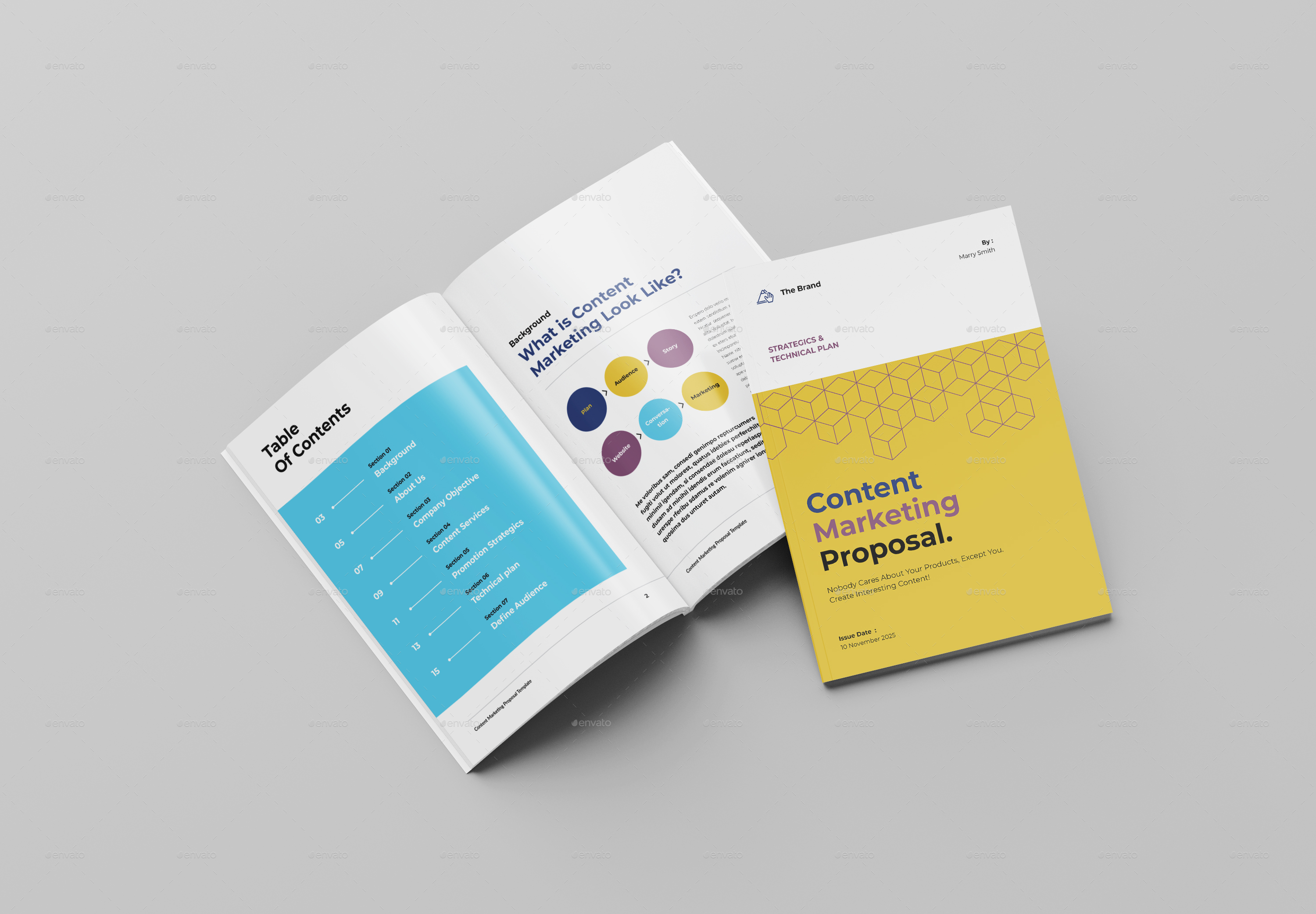 Content Marketing Proposal Template, Print Templates | GraphicRiver