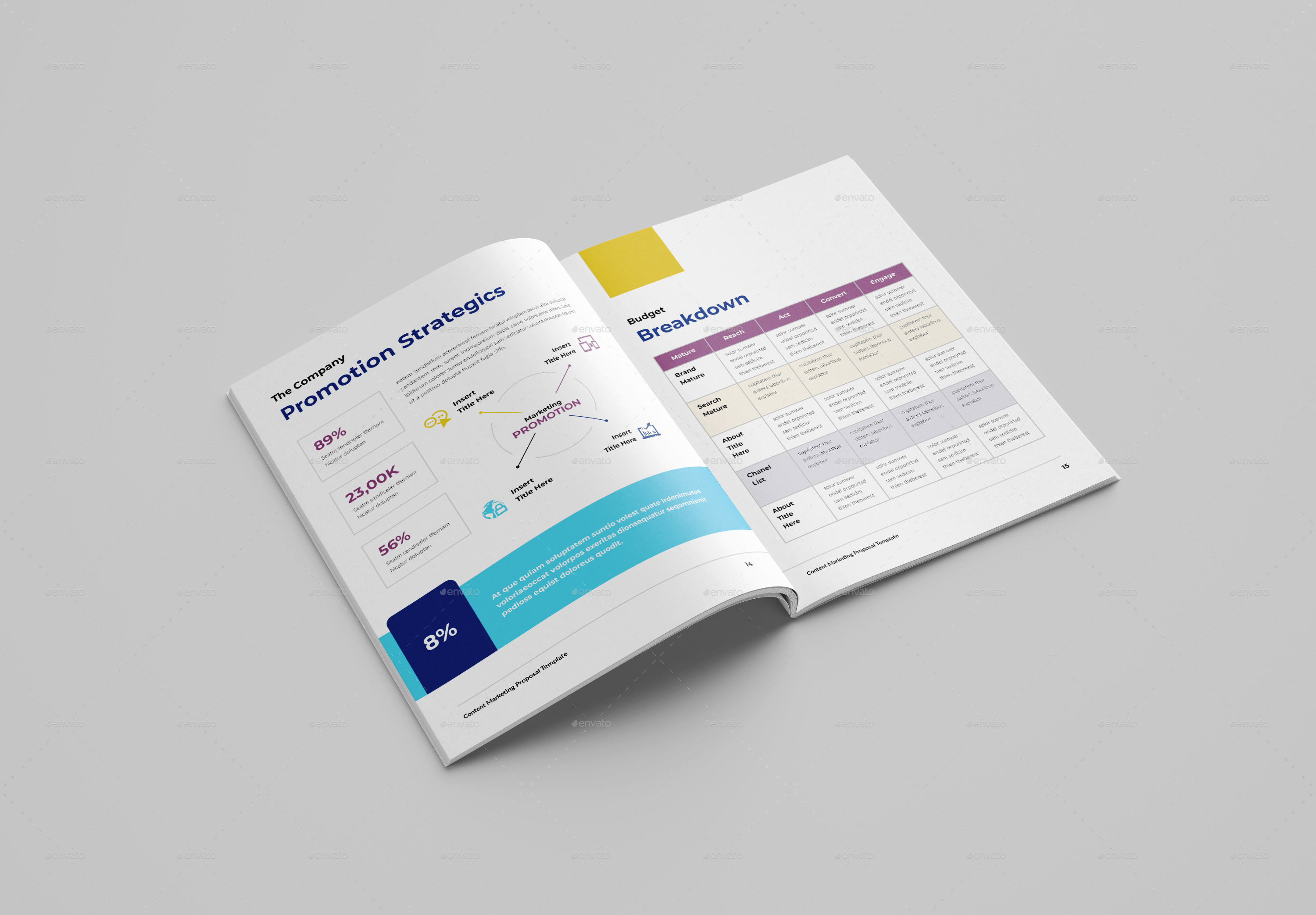 Content Marketing Proposal Template, Print Templates | GraphicRiver