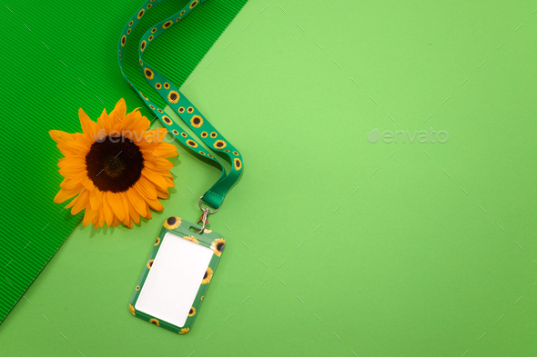 Sunflower lanyard, symbol of people with invisible or hidden ...
