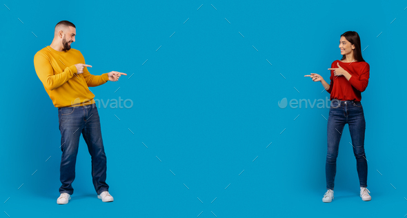 Two People Engaging in a Friendly Finger Pointing Game Stock Photo by ...