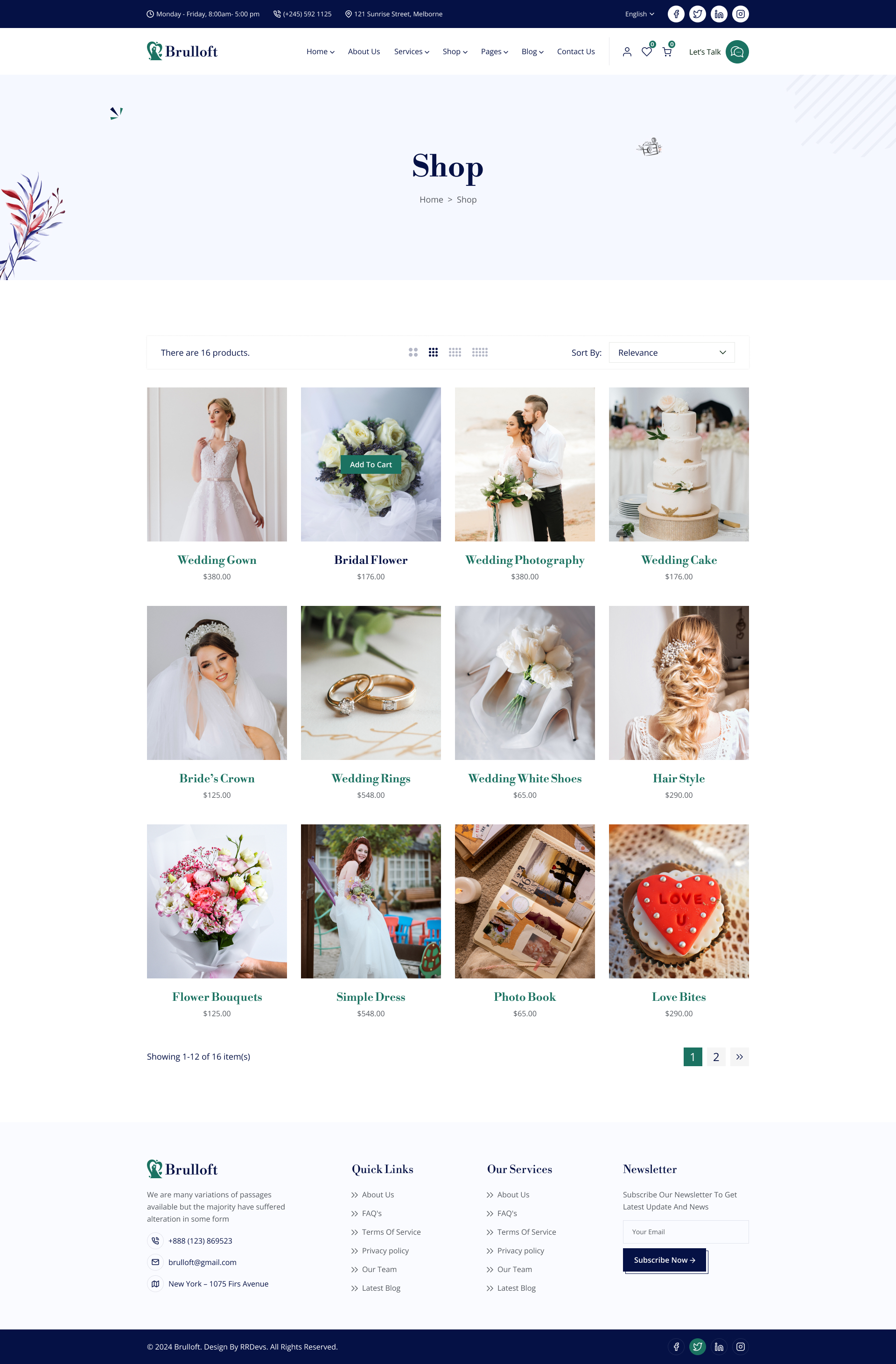 Brulloft – Wedding planner Figma Template by RRdevs | ThemeForest